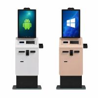 China Self Service Payment Kiosk Machine Touch Screen Printing QR Scanner Card Reader Cash Coin Recycler Kiosk Terminal for sale