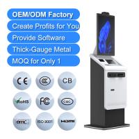 China Self Service Payment Terminal Self Check Out Cash Recycler and Ticket Printer Cash Dispenser LCD Touch Screen Payment Kiosk for sale