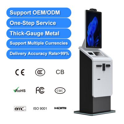 China OEM/ODM Kiosk Manufacturer  27 32 Inch Cash Payment Kiosk Bill Payment Terminal Scanner Card Dispenser Printer Payment Kiosk for sale