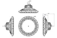 China Industrial 150W Led High Bay Lights Lamps RoHS 18000 Lumens Commercial Area for sale