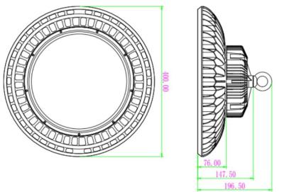 China AC265V 100 Watt 0.95 Led High Bay Lights Round Platter Factory for sale