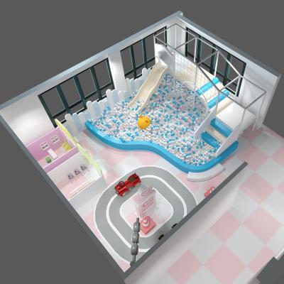 China Customized Colors BettaPlay Kids Indoor Macaron Soft Playground Small Area Play Center for Girls for sale