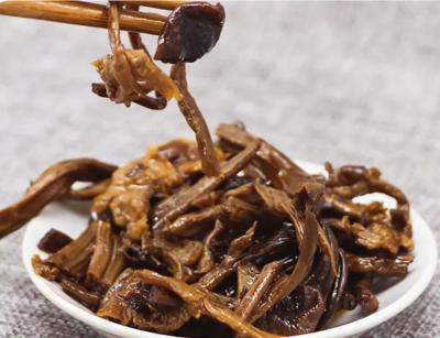 China Instant Food Canned Sliced Mushrooms Braised Tea Tree Mushroom Edible Fungi for sale
