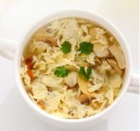 China Mushroom Egg Vegetable Soup Instant Freeze Dried Soup 15g Plastic bag Packaging for sale