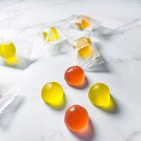 China OEM Fruit Shaped Jelly Candy China Colorful Cute 35g 40pcs Fruit Shape Yummy Juice Fruity Jelly for sale