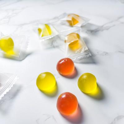 China OEM Fruit Shaped Jelly Candy China Colorful Cute 35g 40pcs Fruit Shape Yummy Juice Fruity Jelly for sale