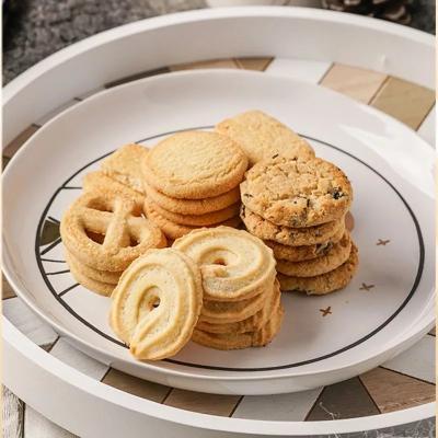 China Custom Crispy Halal Danish Butter Cookies Biscuits Round Shape for sale