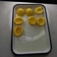 China Mygou Food Label Canned Yellow Peach Halves In Syrup In Jar Or Tins for sale