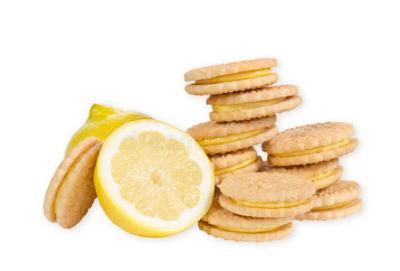 China Tin Sweet Lemon Cookies Biscuits 340g Round Premium Hard for sale