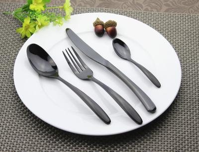 China Royal 18/10 Stainless steel black flatware/colorful cutlery/wedding set for sale