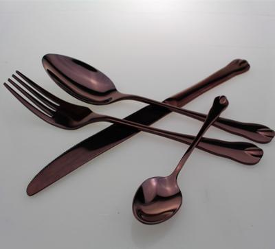 China Newto Stainless steel colorful cutlery/ coffee color flatware/wedding cutlery for sale
