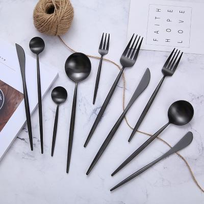 China China NEWTO NC099 Matte Black Flatware Set Stainless Steel cutlery Talheres for sale