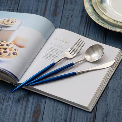 China High Quality  NEWTO Stainless Steel Cutlery NC099 Blue Handle Kitchen Household Tableware for sale