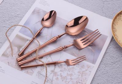 China NEWTO NC021 Stainless Steel Cutlery Set Rose Gold Mirror Polish  Le posate  Talheres for sale