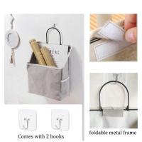 China Wall Mount Linen Cotton Hanging Storage Bags ‎For ‎Bathroom Kitchen for sale