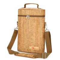 China Unisex Waterproof Cork Wine Bag Carrier Eco Friendly With Interlayer for sale
