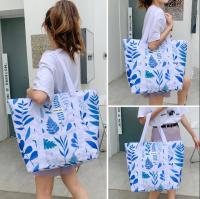 China Brooke Kalla Summer Beach Tote Bags Polyester With Zipper Closure for sale