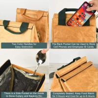 China Reusable Brown Kraft Paper Bags With Handles Tyvek Insulated Lunch Bag for sale