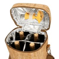 China Daily Insulated Wine Bottle Carrier Waterproof Cork Cooler Bags With Soft Handle for sale