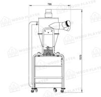 China 118L Drum Cyclone Wood Dust Collector Filter 125mm Inlet for sale