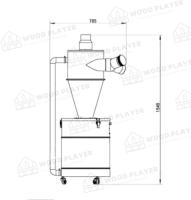 China Cast Iron Woodshop Dust Collector 118L Drum 500x850mm Collection Bag for sale