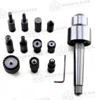 China Solid Steel Revolving Center System MT2 12PCS Set with Interchangeable Points Alu Box for sale