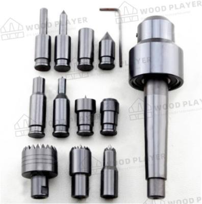 China Solid Steel Revolving Center System MT2 12PCS Set with Interchangeable Points Alu Box for sale