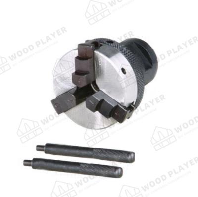 China 3 Jaw Micro Lever Scroll Chuck 2 Inch with 1x8 TPI and 3/4x16 TPI Adaptor for Wood Lathe for sale