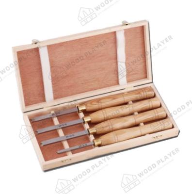 China 4pcs Captive Ring Chisel Set HSS Blade 128mm Domestic Ashtree Handle Wood Carving Tool for sale