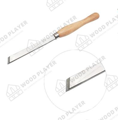 China WOODPLAVER 19mm Hardwood Turning Skew Chisel M2 High Speed Steel 345mm Total Length for sale
