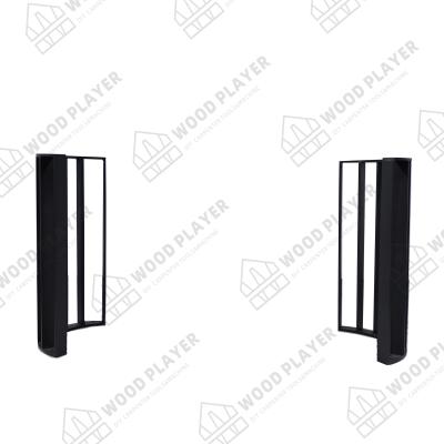 China Moon Shape Cast Iron Table Base Metal Bench Legs W50 x H73mm for Dining Tables for sale
