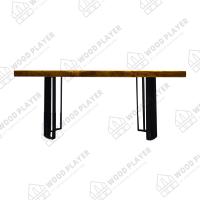 China Moon Shape Cast Iron Table Base Metal Bench Legs W50 x H73mm for Dining Tables for sale