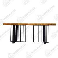 China Solid Wood Simple Wrought Iron Coffee Table Legs Nordic Loft Industrial Style for sale