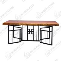 China Heavy Duty Cast Iron Coffee Table Legs 800lbs Load Capacity 200x80x73mm Industrial Steel Furniture Legs for sale