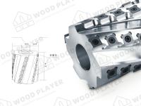 China Woodplayer Spiral Cutterhead for Woodworking Machine 360 Degree Cutting Low Noise TCT Blade for sale