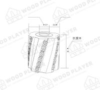 China Woodplayer Spiral Cutterhead for Woodworking Machine 360 Degree Cutting Low Noise TCT Blade for sale