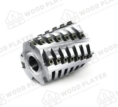China 40Cr Alloy Steel Heavy Cutting Spiral Cutter Head 14x14x2.0mm for Thickness Planer for sale