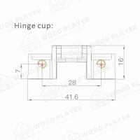 China EN15570 Fix On Soft Closing Door Hinge Hydraulic Dampening 35mm Cup 100° Opening for sale