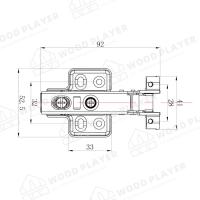 China EN15570 Fix On Soft Closing Door Hinge Hydraulic Dampening 35mm Cup 100° Opening for sale