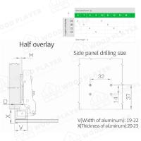 China EN15570 Fix On Soft Closing Door Hinge Hydraulic Dampening 35mm Cup 100° Opening for sale