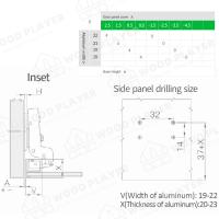 China EN15570 Fix On Soft Closing Door Hinge Hydraulic Dampening 35mm Cup 100° Opening for sale