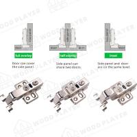 China EN15570 Fix On Soft Closing Door Hinge Hydraulic Dampening 35mm Cup 100° Opening for sale