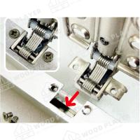 China EN15570 Fix On Soft Closing Door Hinge Hydraulic Dampening 35mm Cup 100° Opening for sale