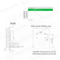 China Zinc Alloy Clip On Soft Close Hinge for Kitchen Cabinets 100 Degree Opening for sale