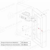 China 22-28mm Thick Aluminum Frame Soft Close Hydraulic Hinge 100 Degree Clip-on Cabinet Hinge for sale