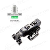 China 22-28mm Thick Aluminum Frame Soft Close Hydraulic Hinge 100 Degree Clip-on Cabinet Hinge for sale