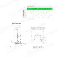 China Nickel Plated 11.3mm Depth Soft Close Hidden Cabinet Hinge 35mm Cup Furniture Hardware for sale