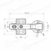 China Nickel Plated 11.3mm Depth Soft Close Hidden Cabinet Hinge 35mm Cup Furniture Hardware for sale