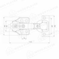 China 15-25mm Full Overlay Cabinet Hinges Two Way Soft Close 35mm Cup Hydraulic Hinge for sale