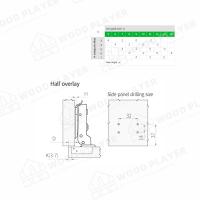 China K3 Series Clip-on Hydraulic Hinge 35mm Cup Soft Close for Kitchen Drawer Cabinet for sale